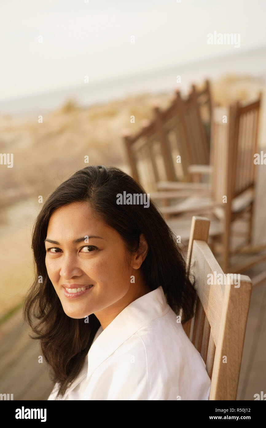 Asian woman rocking chair hi-res stock photography and images - Alamy