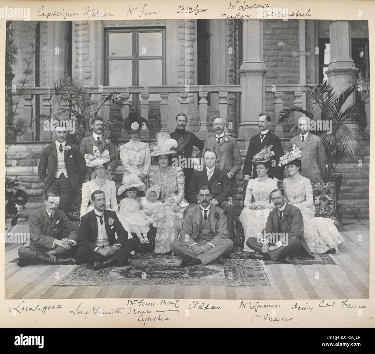 A viceregal group at Simla. All named as follows: '[Standing] Capt ...