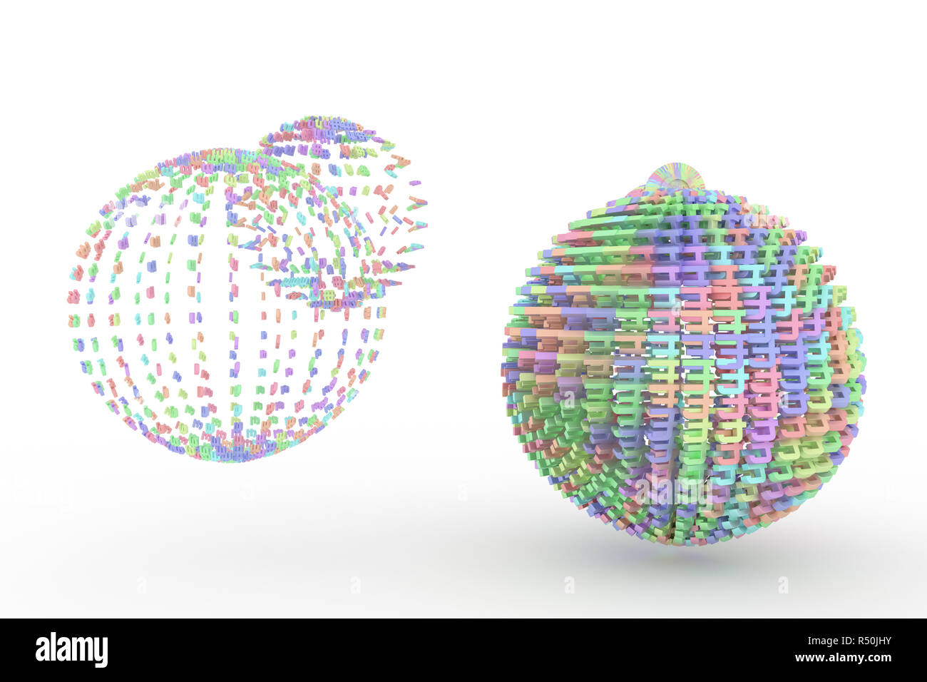 Colorful 3D rendering. Background abstract, made up from currency ...