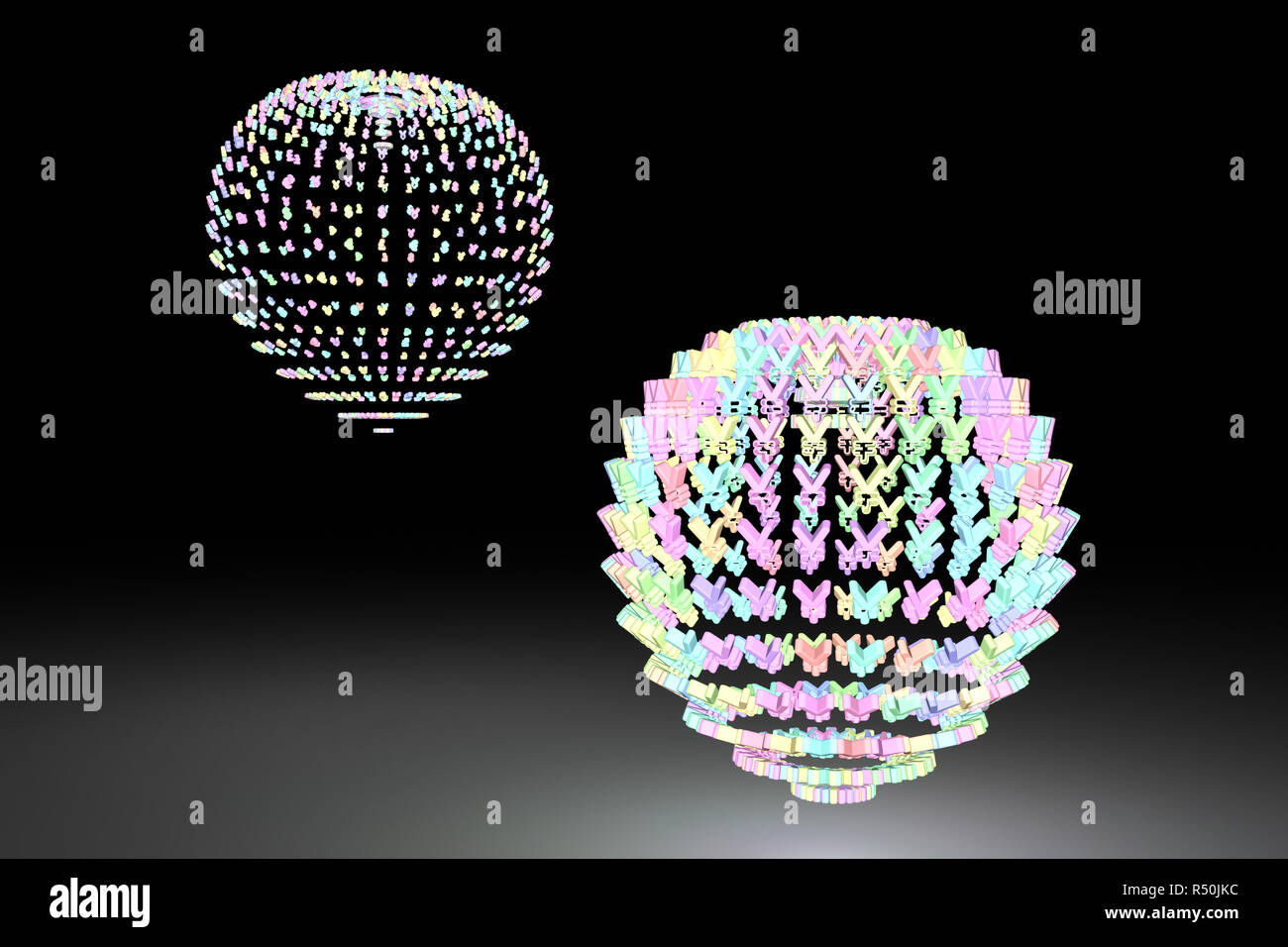 Background abstract, made up from currency character sphere or planet ...