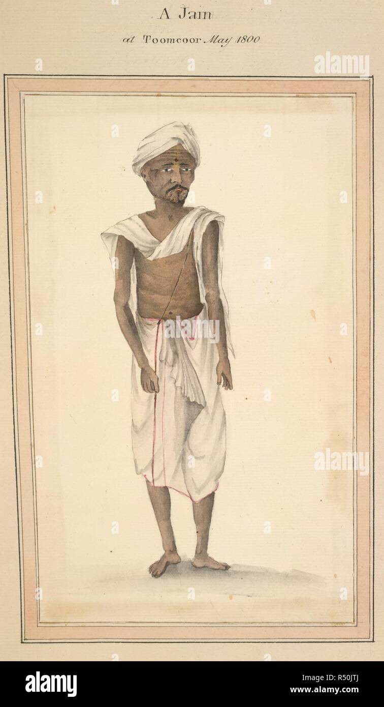 A Jain at Toomcoor. Album of 82 drawings depicting the costume of vari ...
