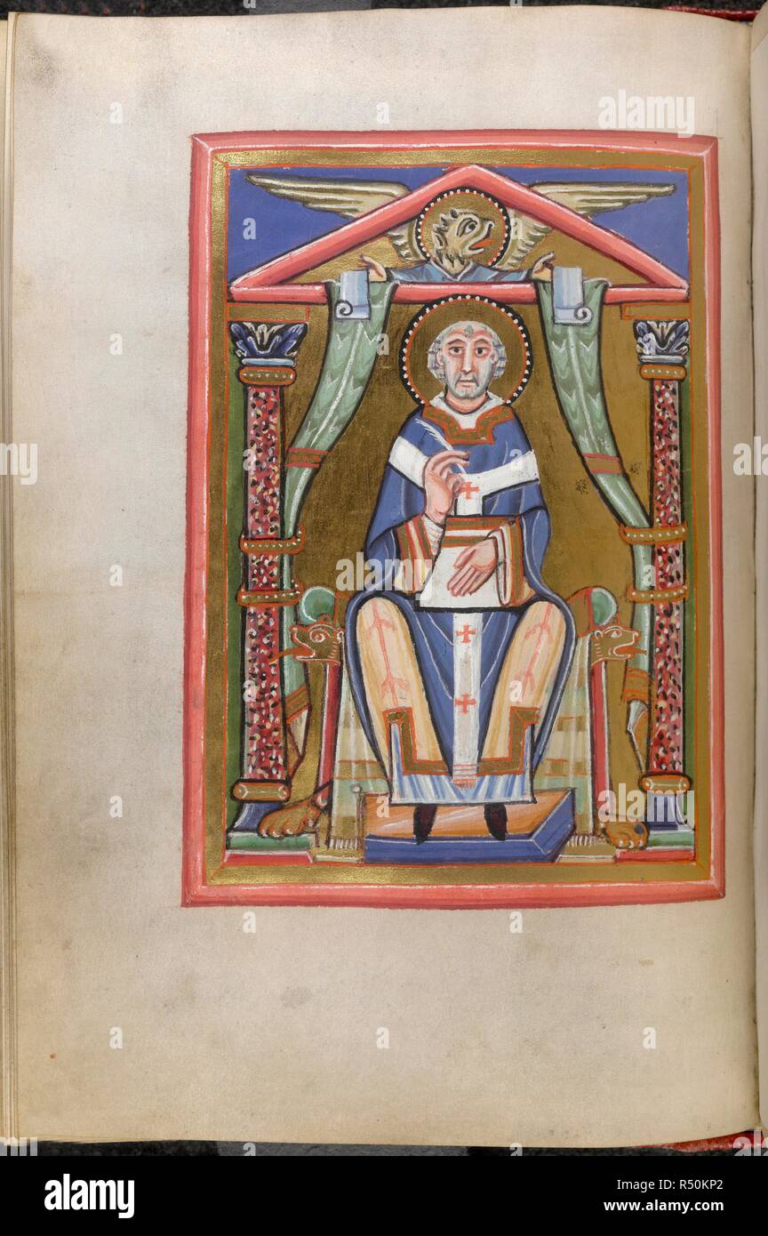 St Mark seated. Four Gospels. Germany [Echternach, near Trier]; middle ...