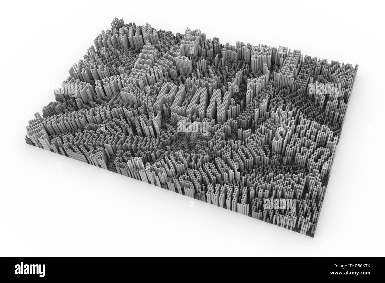 Keyword of Plan. Geometric structure block, illustrations of shape ...