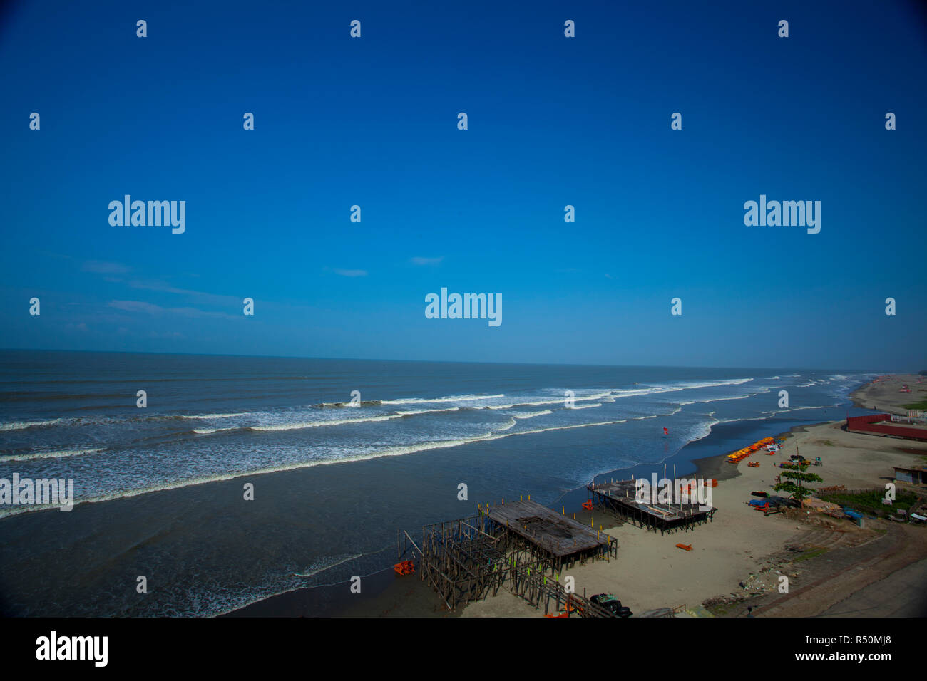 Aerial view of coxs bazar beach hi-res stock photography and images - Alamy