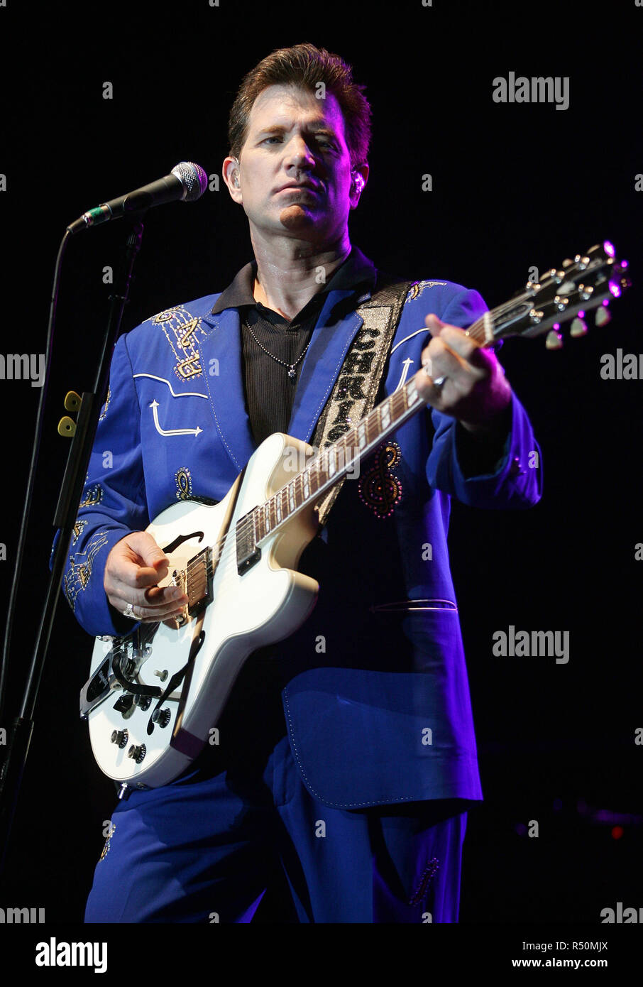 Chris Isaac performs in concert at the Mizner Park Amphitheatre in Boca ...
