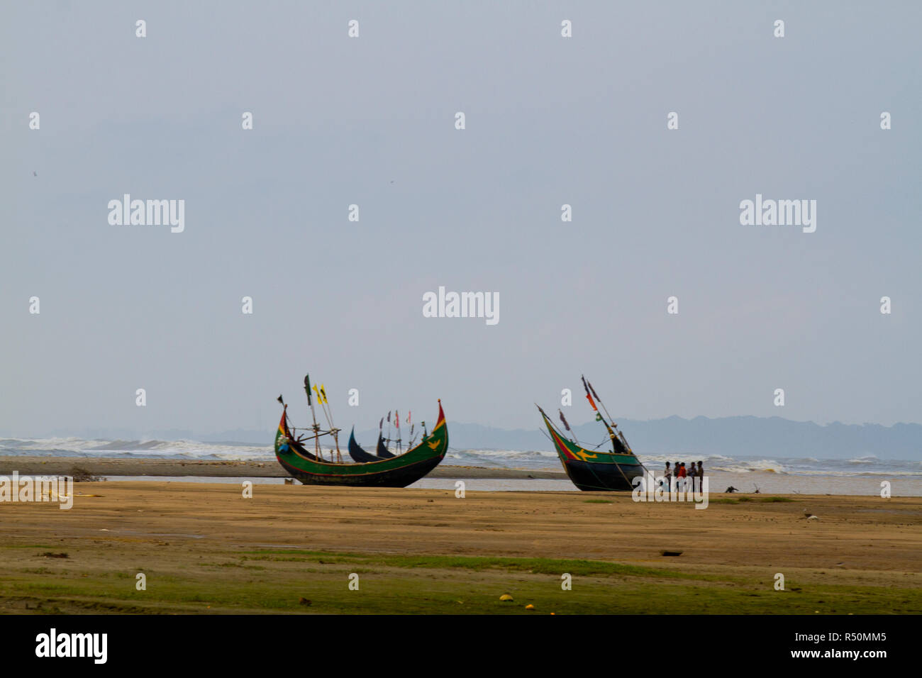 Inani sea beach in Ukhia Thana. It is about 32 kilometers south of the ...