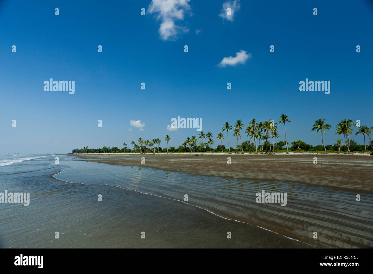 Kuakata sea beach, locally known as 'Sagar Kannya' or daughter of the ...