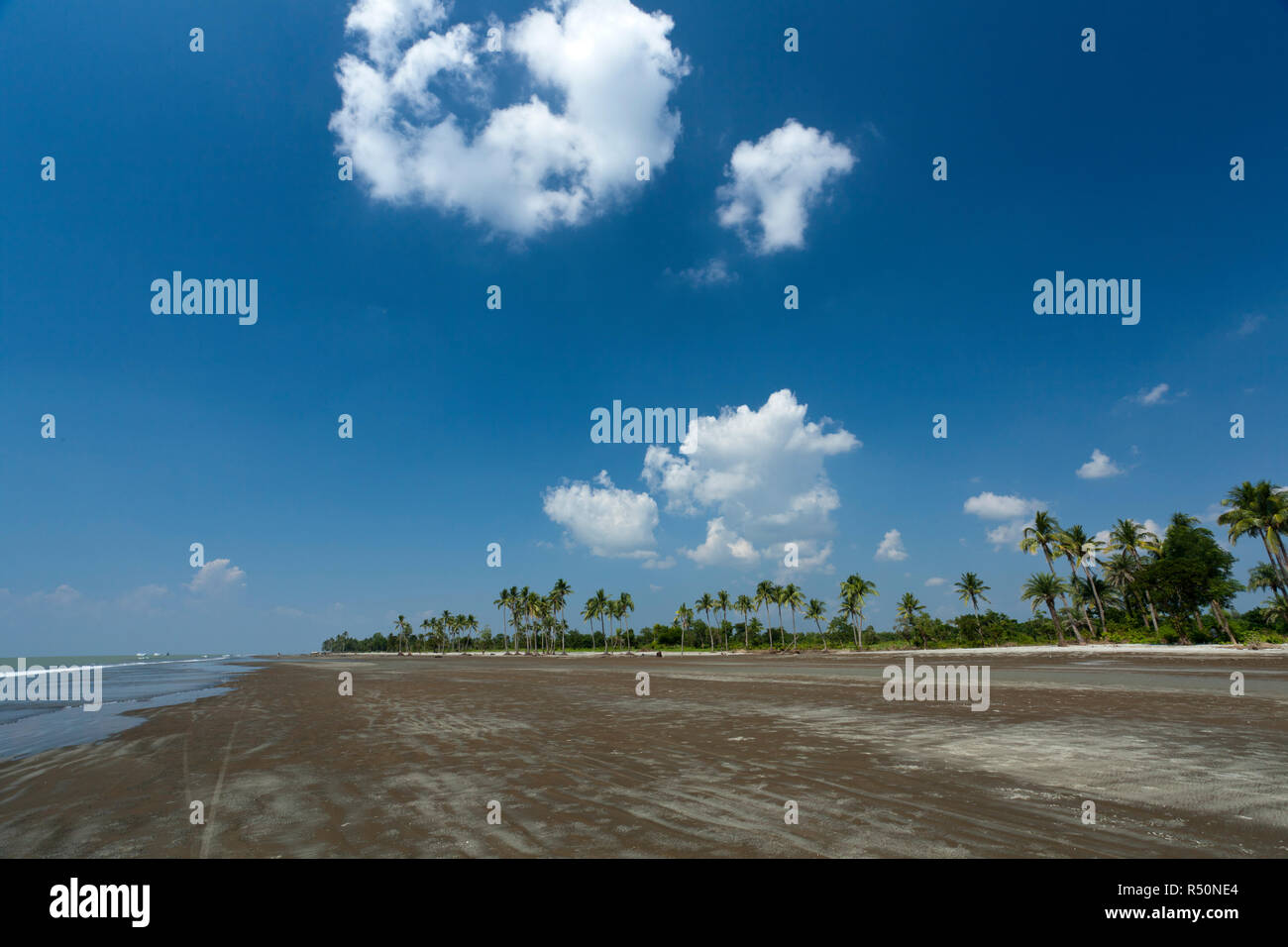 Kuakata sea beach, locally known as 'Sagar Kannya' or daughter of the ...