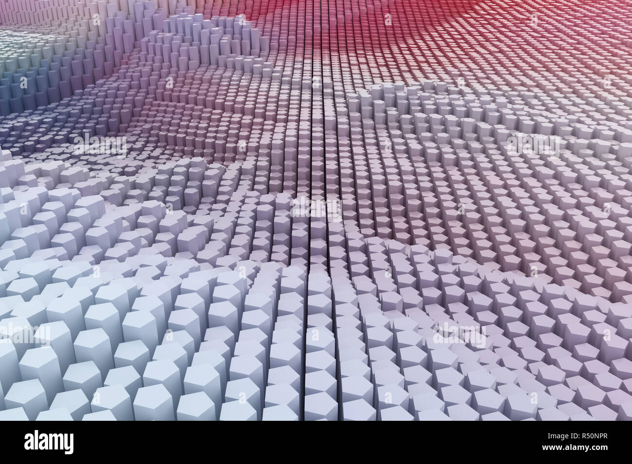 Colorful 3D rendering. Shape composition, block, geometric structure ...