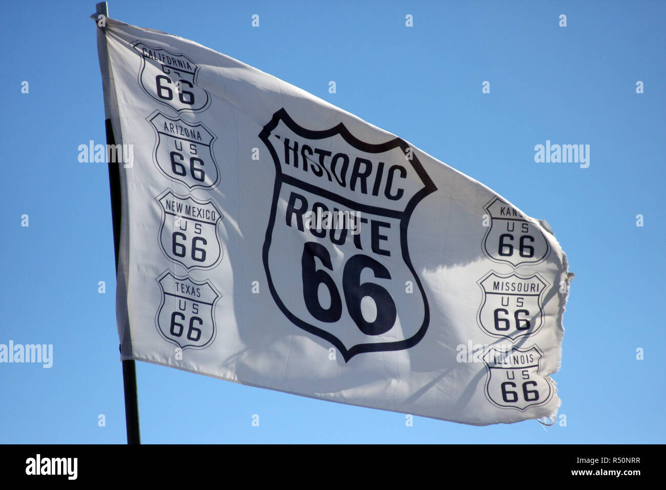 Flag of historic route 66 hi-res stock photography and images - Alamy