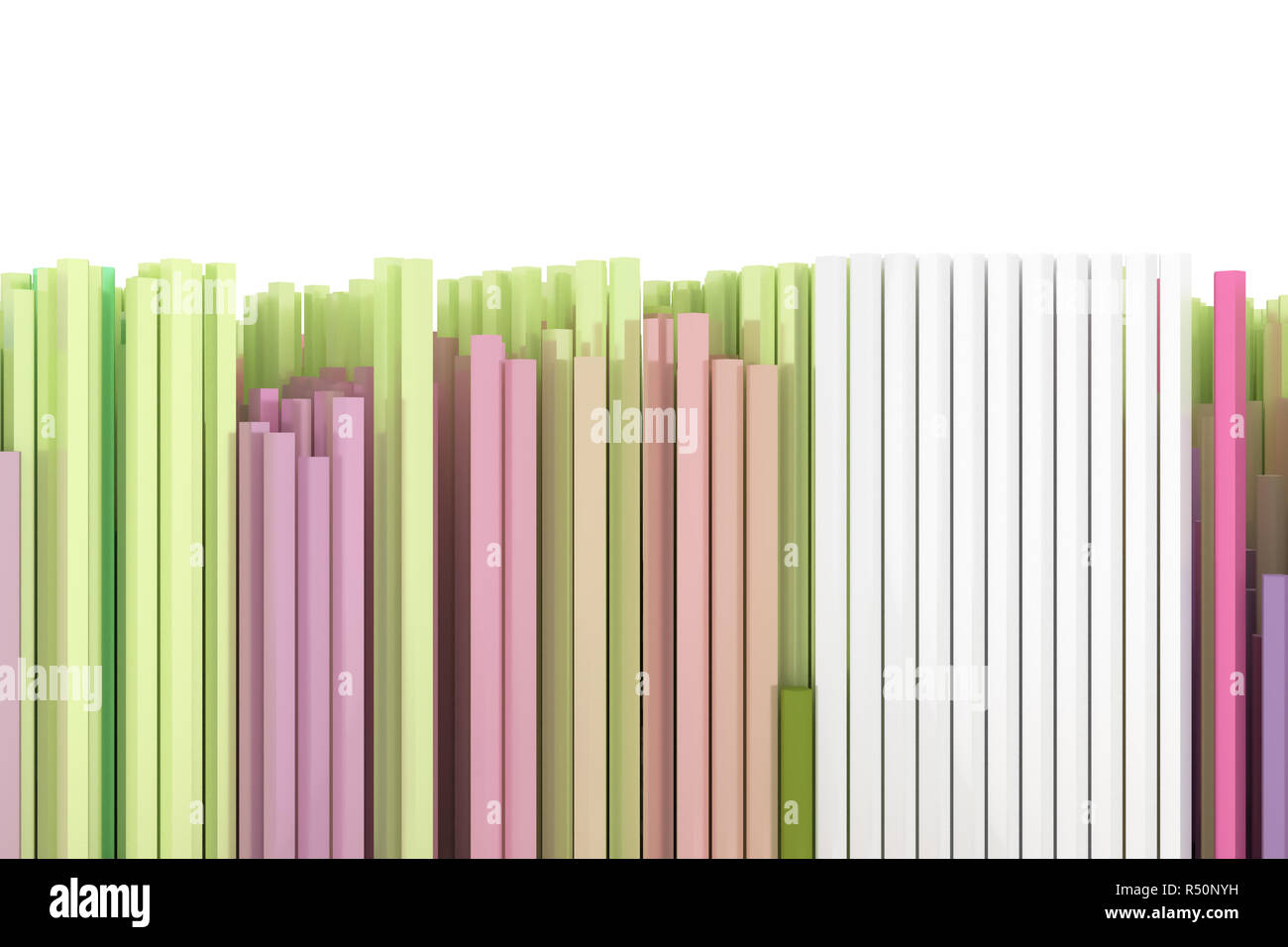 Colorful 3D rendering. Shape composition, block, geometric structure ...