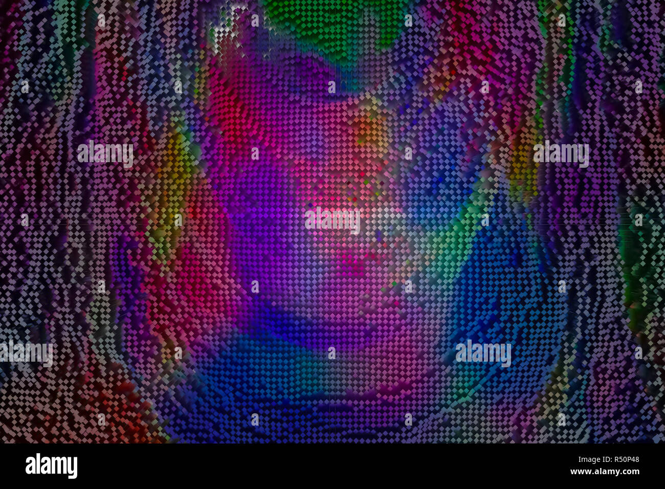 Colorful 3D rendering. Shape composition, block, geometric structure ...