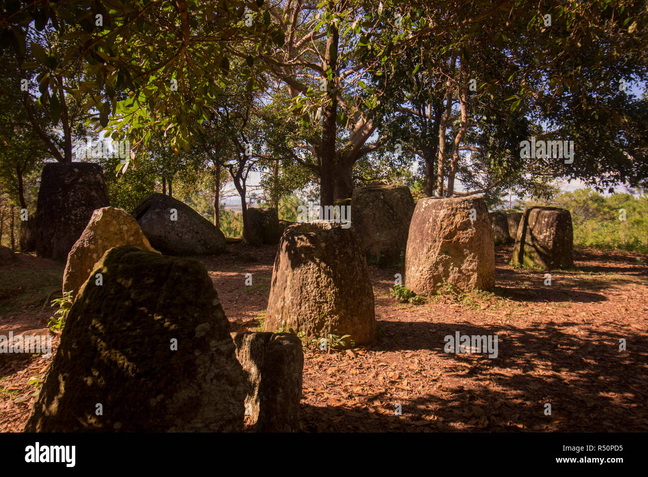 lao phonsavan plain of jars Stock Photo - Alamy