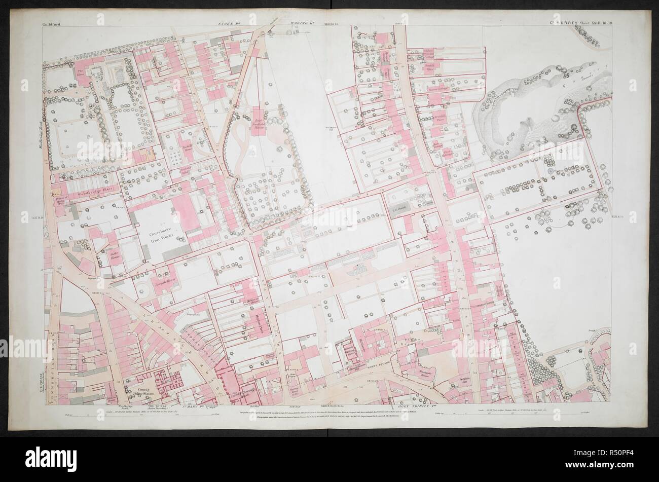 Map of guildford hi-res stock photography and images - Alamy