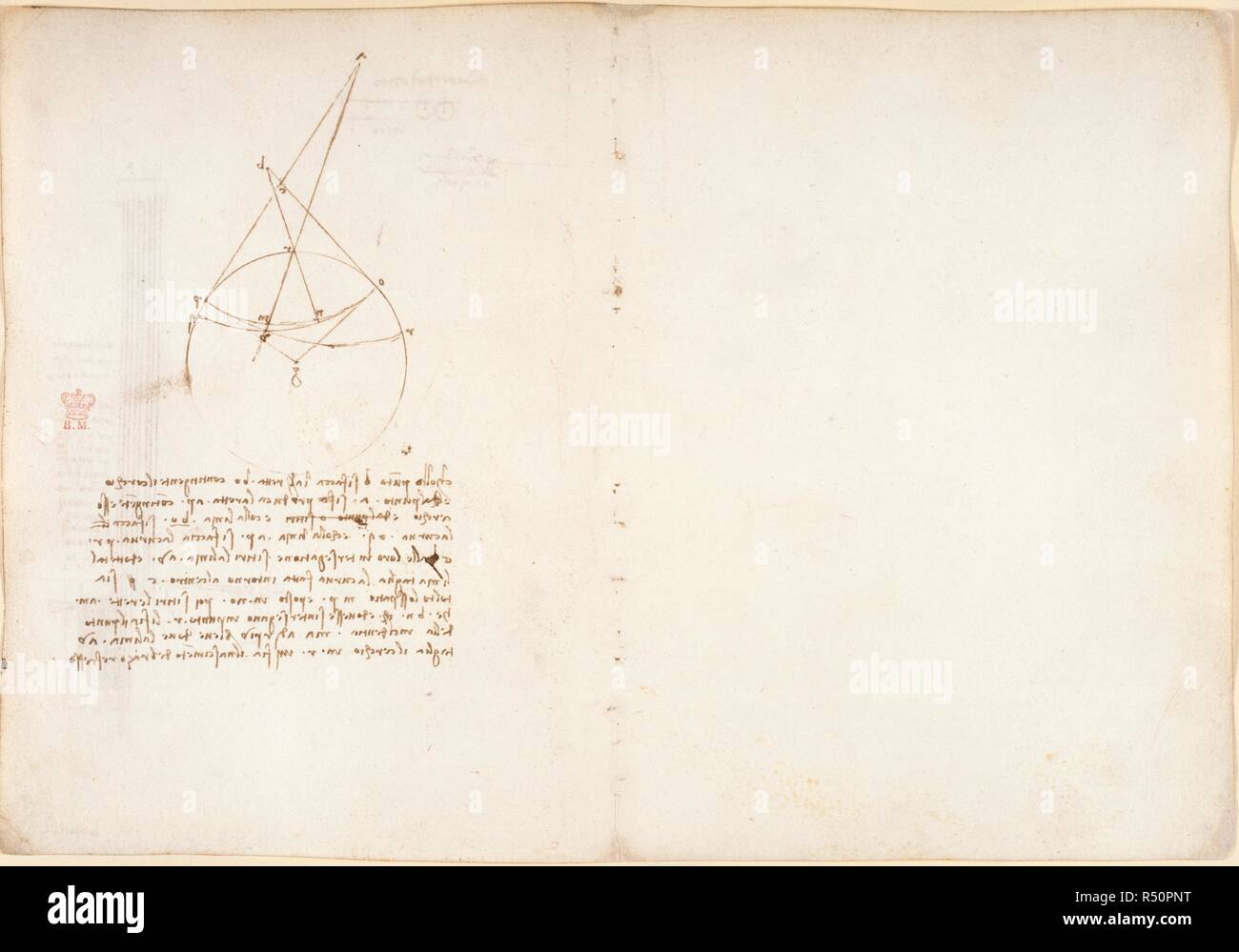 Leonardo da Vinci's notes. Notebook of Leonardo da Vinci. early 16th ...