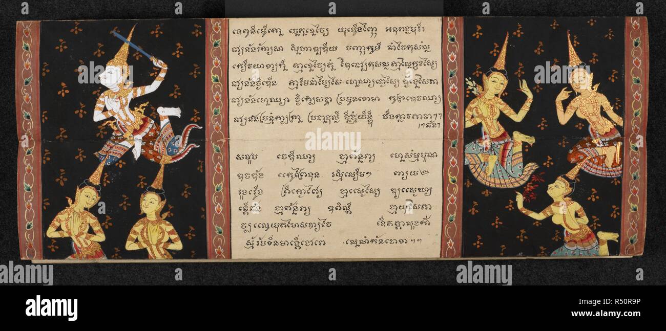 Scene from the legend of Phra Malai, a famous Buddhist monk believed to ...