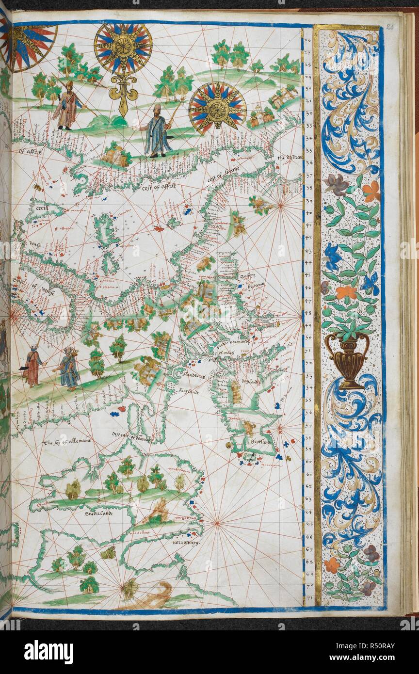 General chart of the Black Sea, the Mediterranean, and the coasts of ...