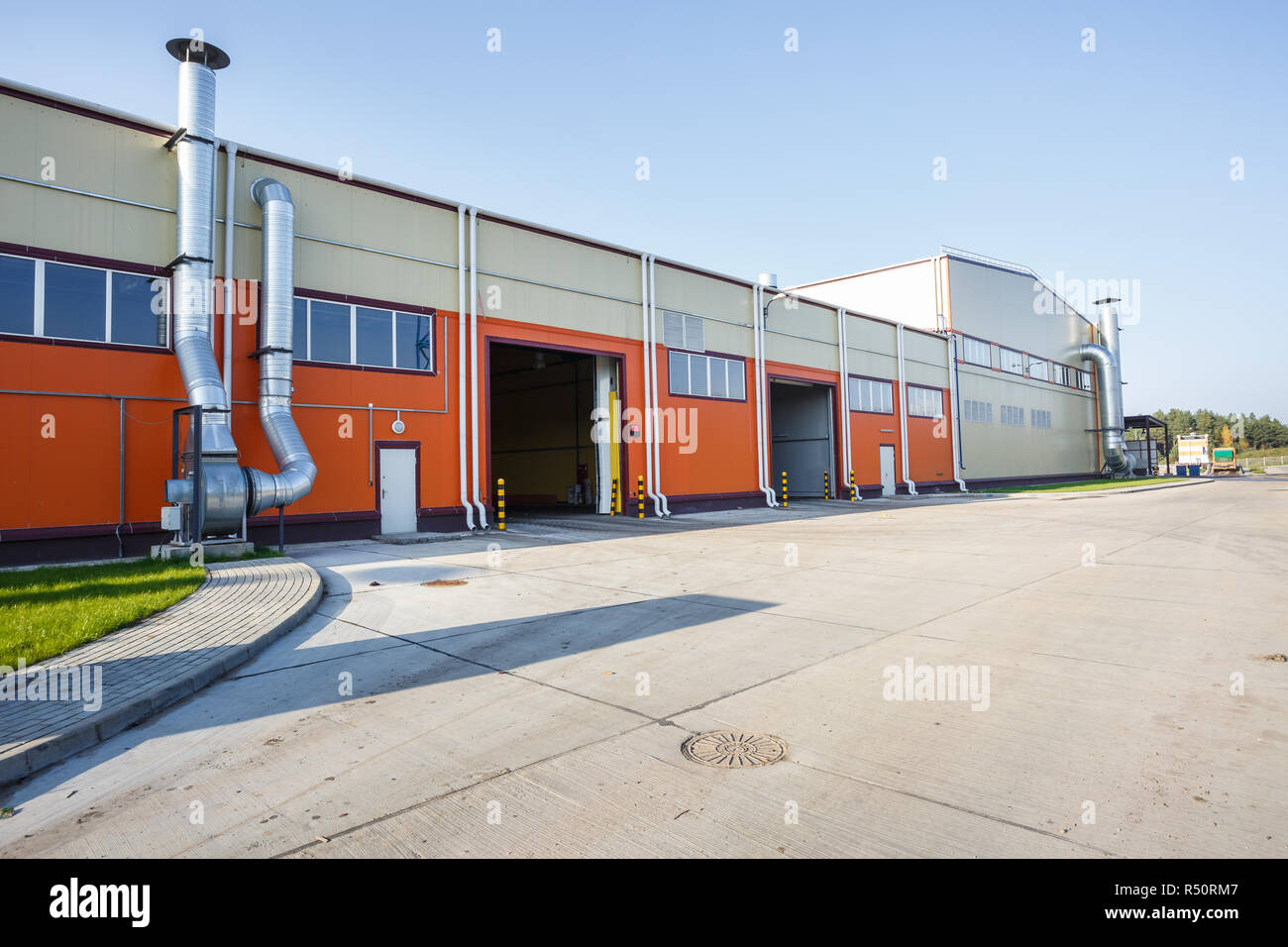 Modern waste recycling processing plant. Separate garbage collection ...