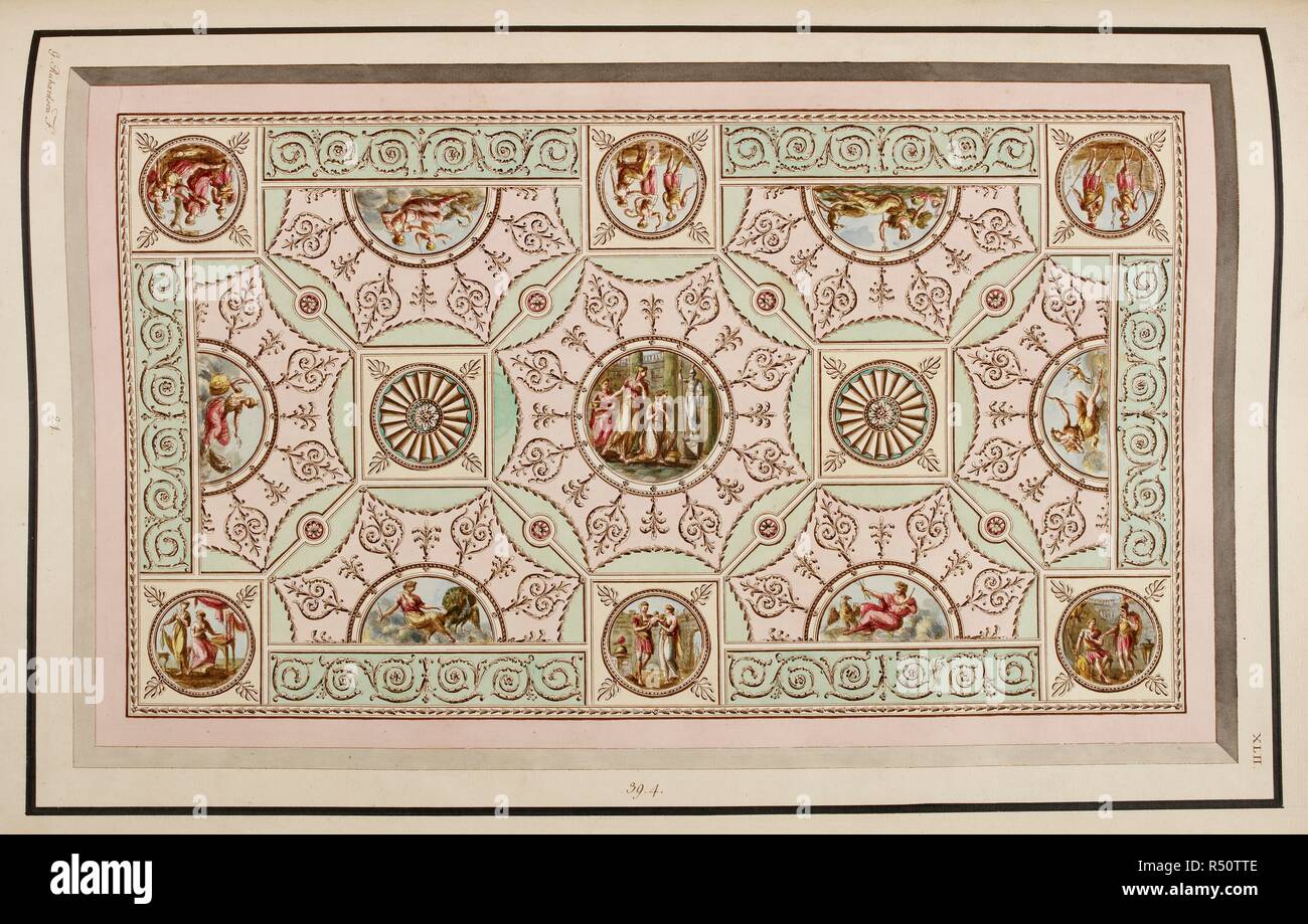 Ceilings, composed in the style of the Antique Grotesque. A series of ...