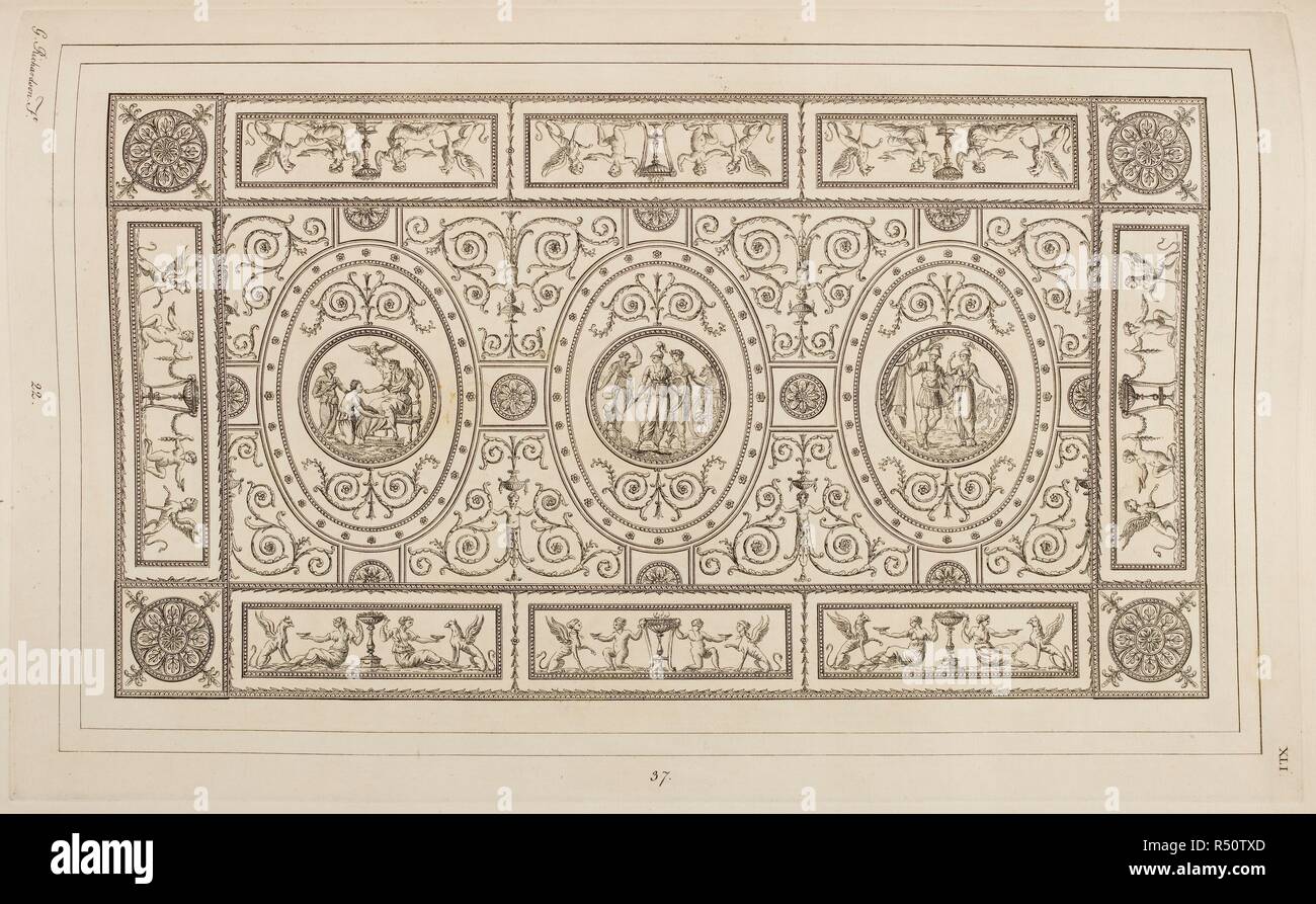 Ceilings, composed in the style of the Antique Grotesque. A series of ...