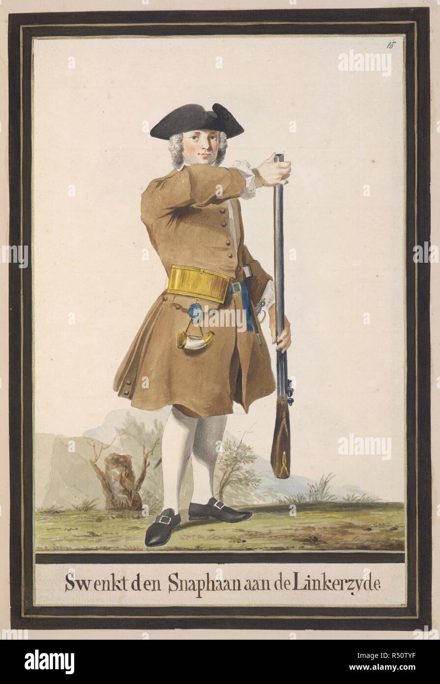 Soldier with musket. Drawings of Dutch Military Costurmes and Musket ...