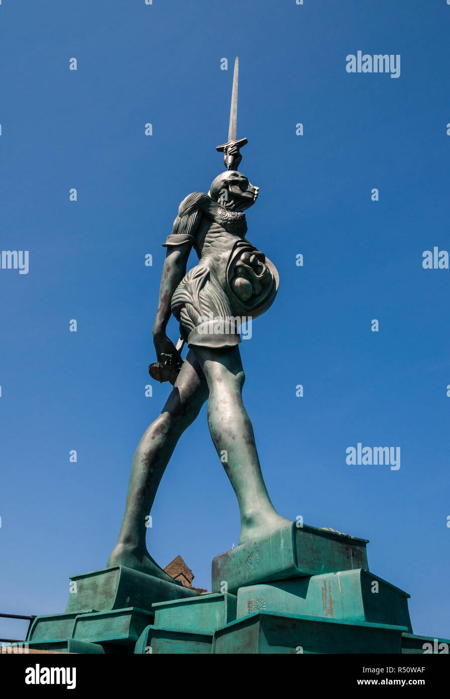 Verity statue by Damien Hirst in Ilfracombe, Devon Stock Photo - Alamy