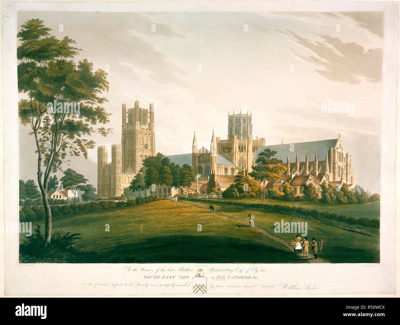 South-East View of Ely Cathedral. South-East View of Ely Cathedral by W ...