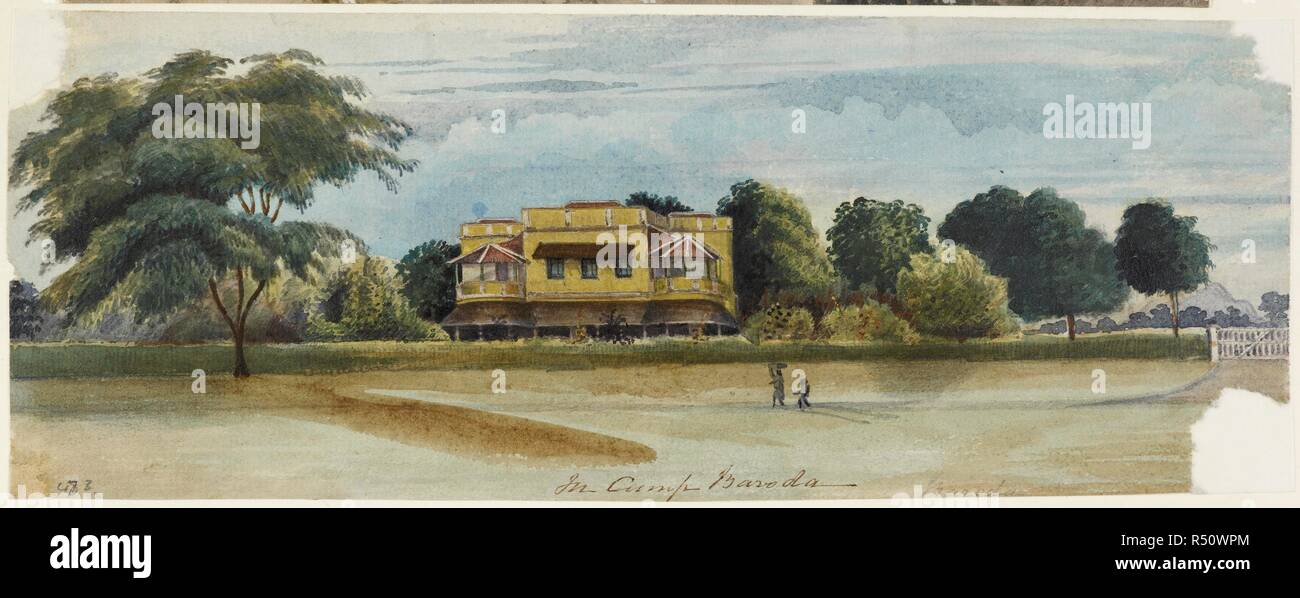 Large house and garden. â€˜In camp Baroda.â€™. In camp Baroda. 1822 ...