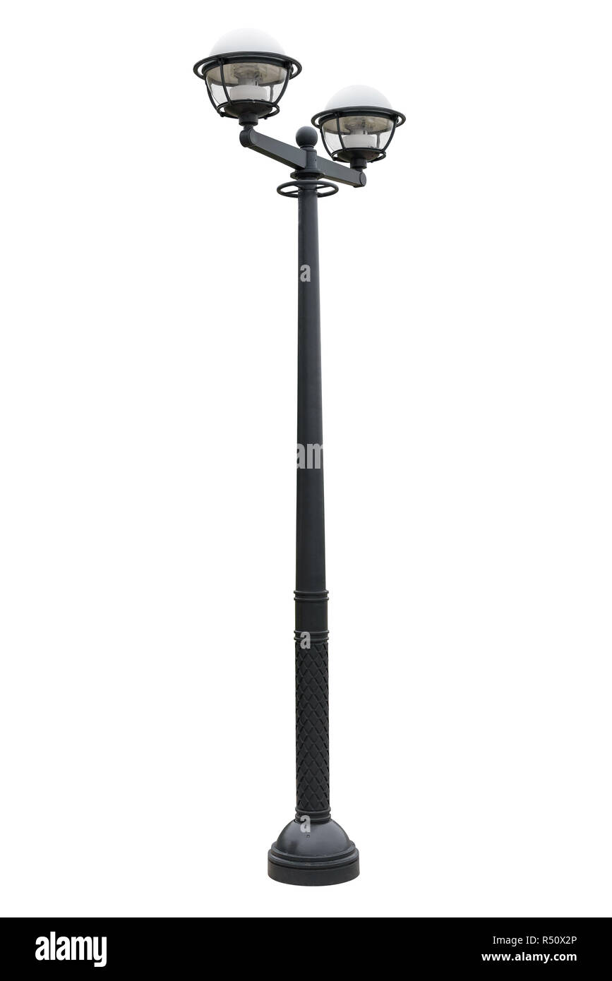 Street lantern isolated on white background with clipping path Stock ...