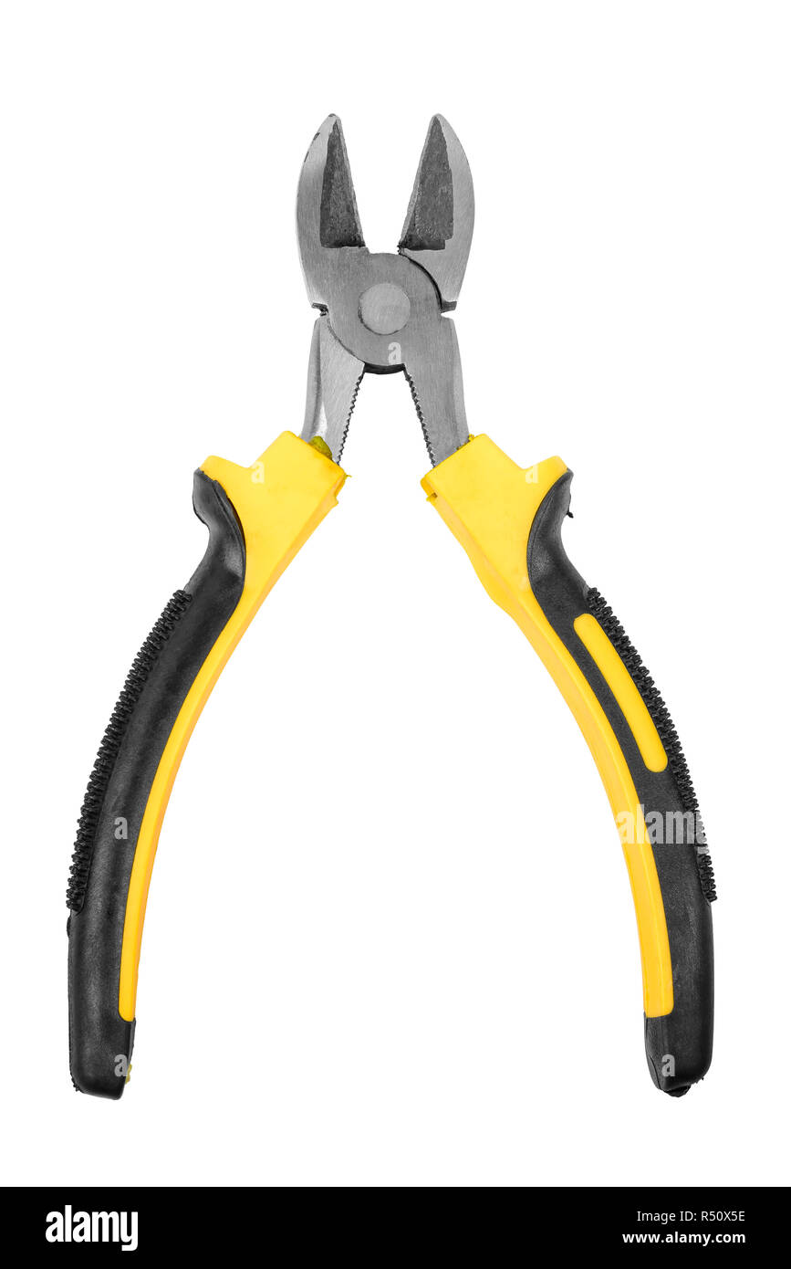 Side cutters isolated on white background with clipping path Stock ...