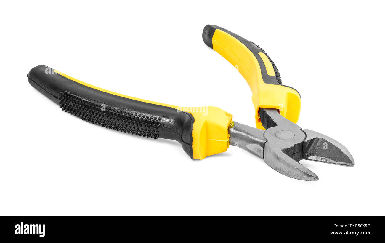 Side cutters isolated on white background with clipping path Stock ...