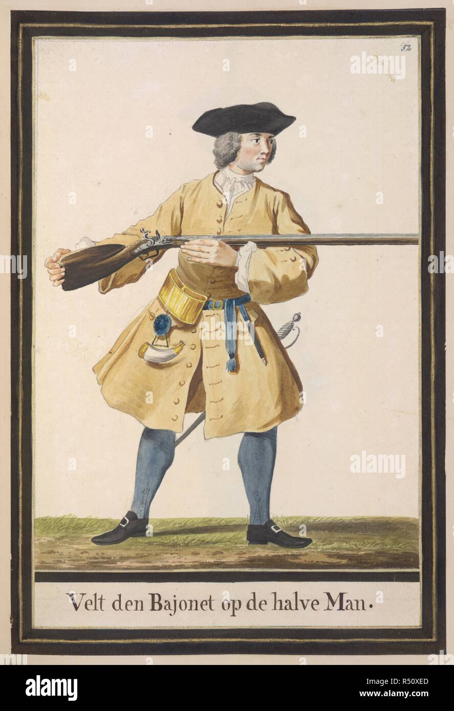 Soldier with musket. Drawings of Dutch Military Costurmes and Musket ...