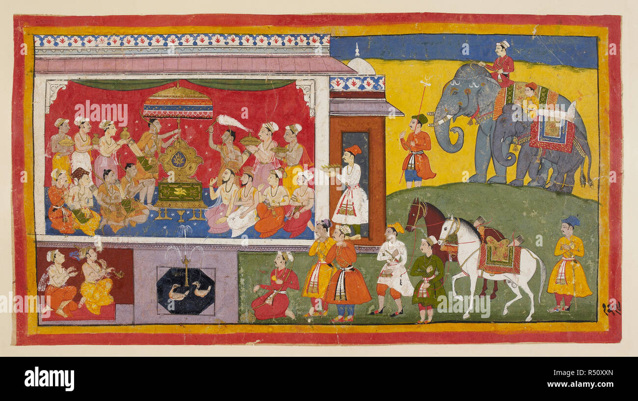 Rama's sandals are installed on the throne, When the two brothers ...