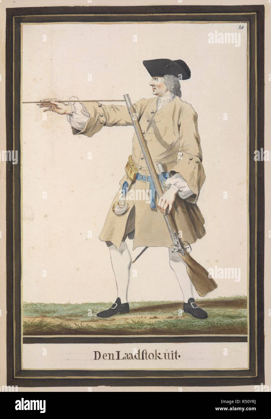Soldier with musket. Drawings of Dutch Military Costurmes and Musket ...