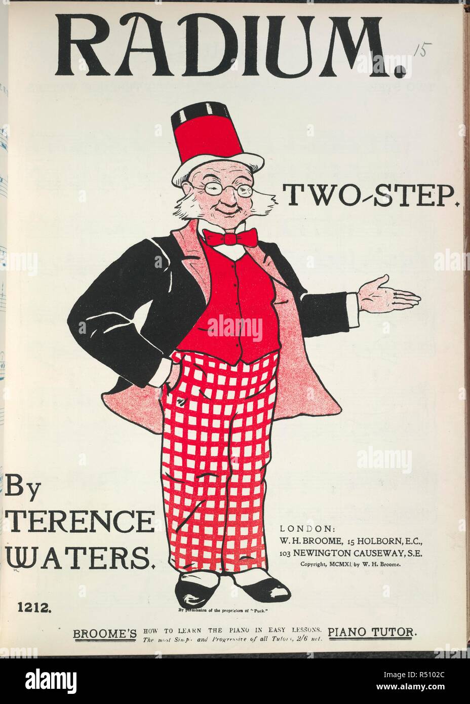 Illustrated music cover. Radium Two-Step. London : W. H. Broome, 1911 ...