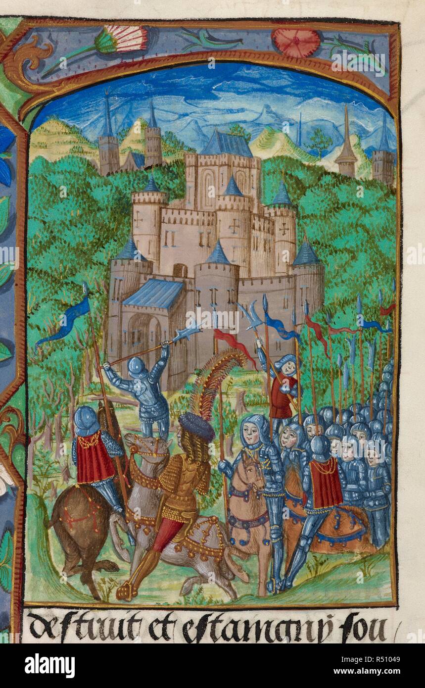 Medieval manuscript castle siege hi-res stock photography and images ...