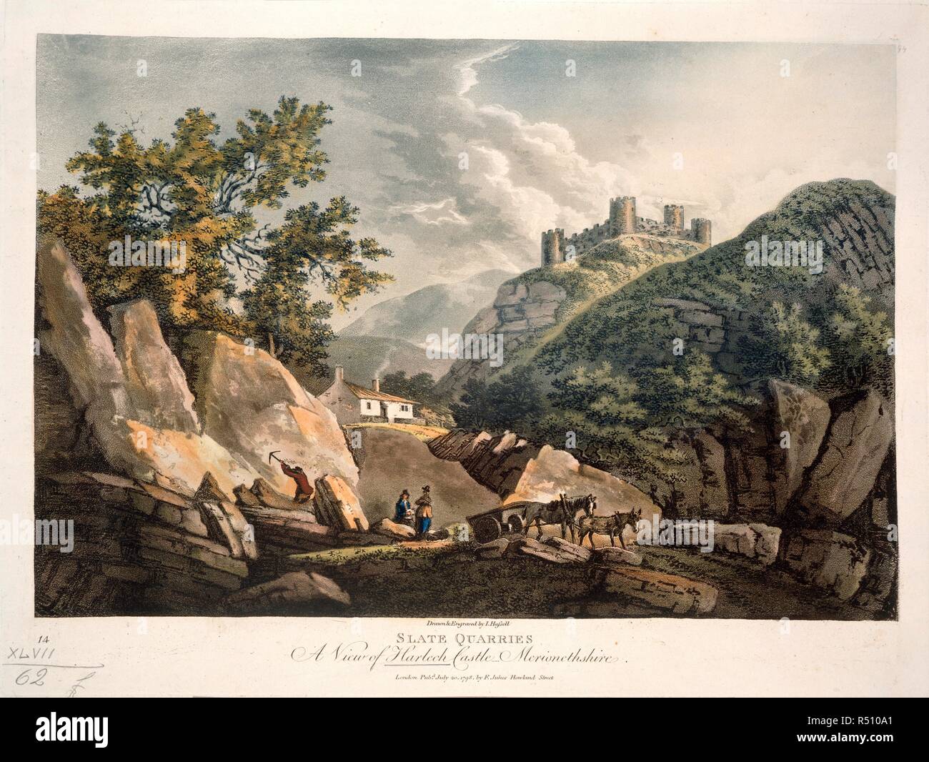 Slate Quarries. A distant view of Harlech Castle. Slate Quarries A View ...