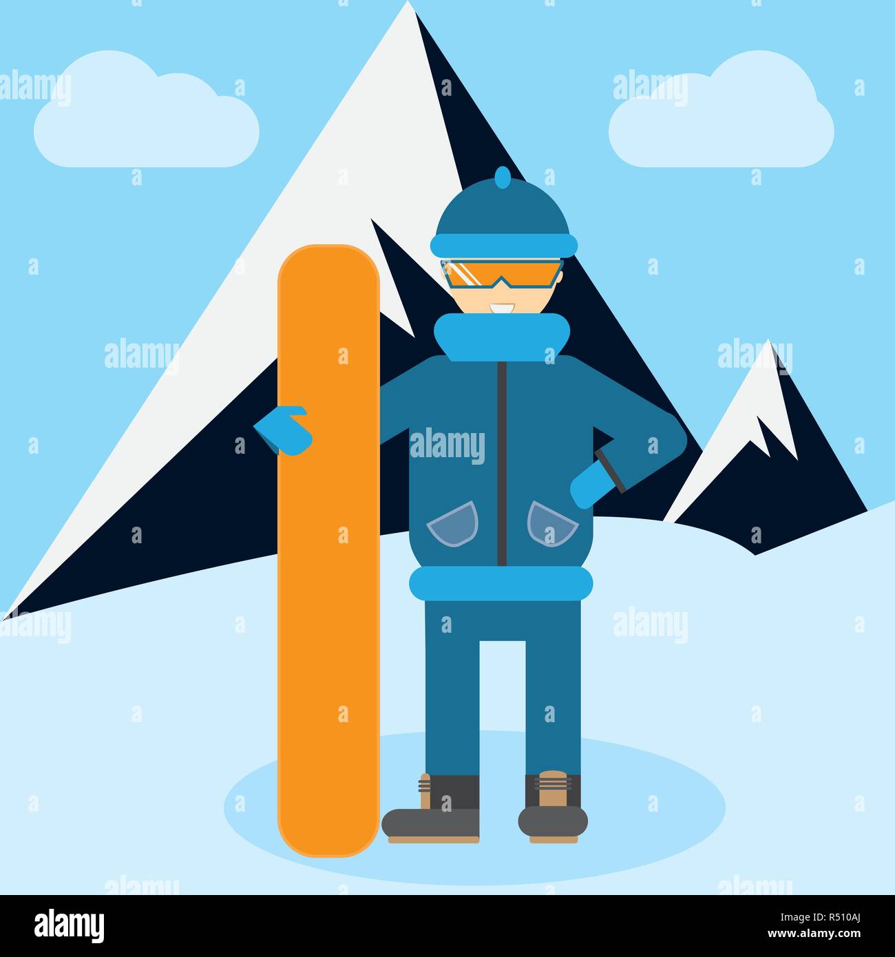 Winter outdoor activity vector illustration design Stock Vector Image ...