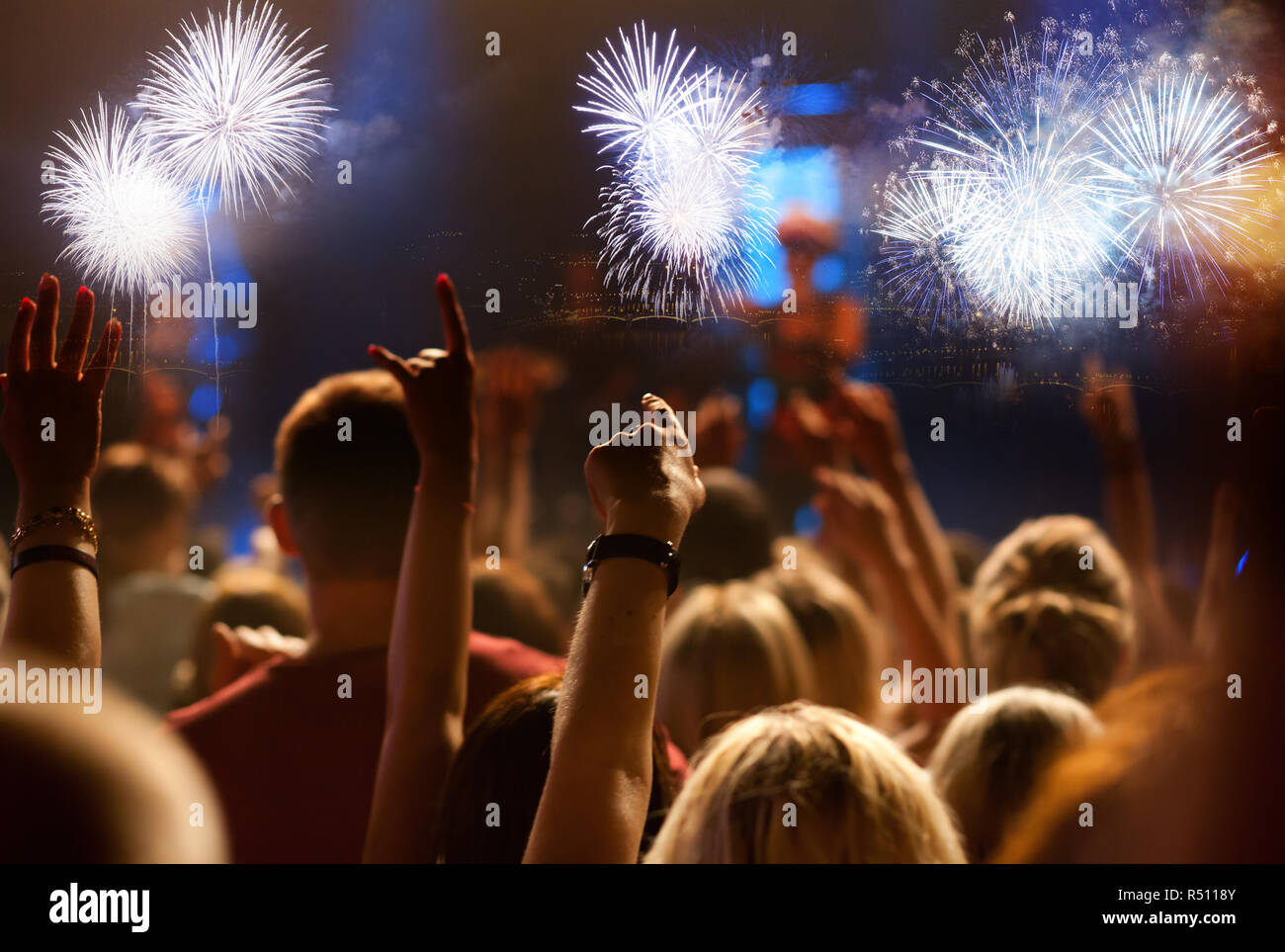 crowd at concert - summer music festival Stock Photo - Alamy