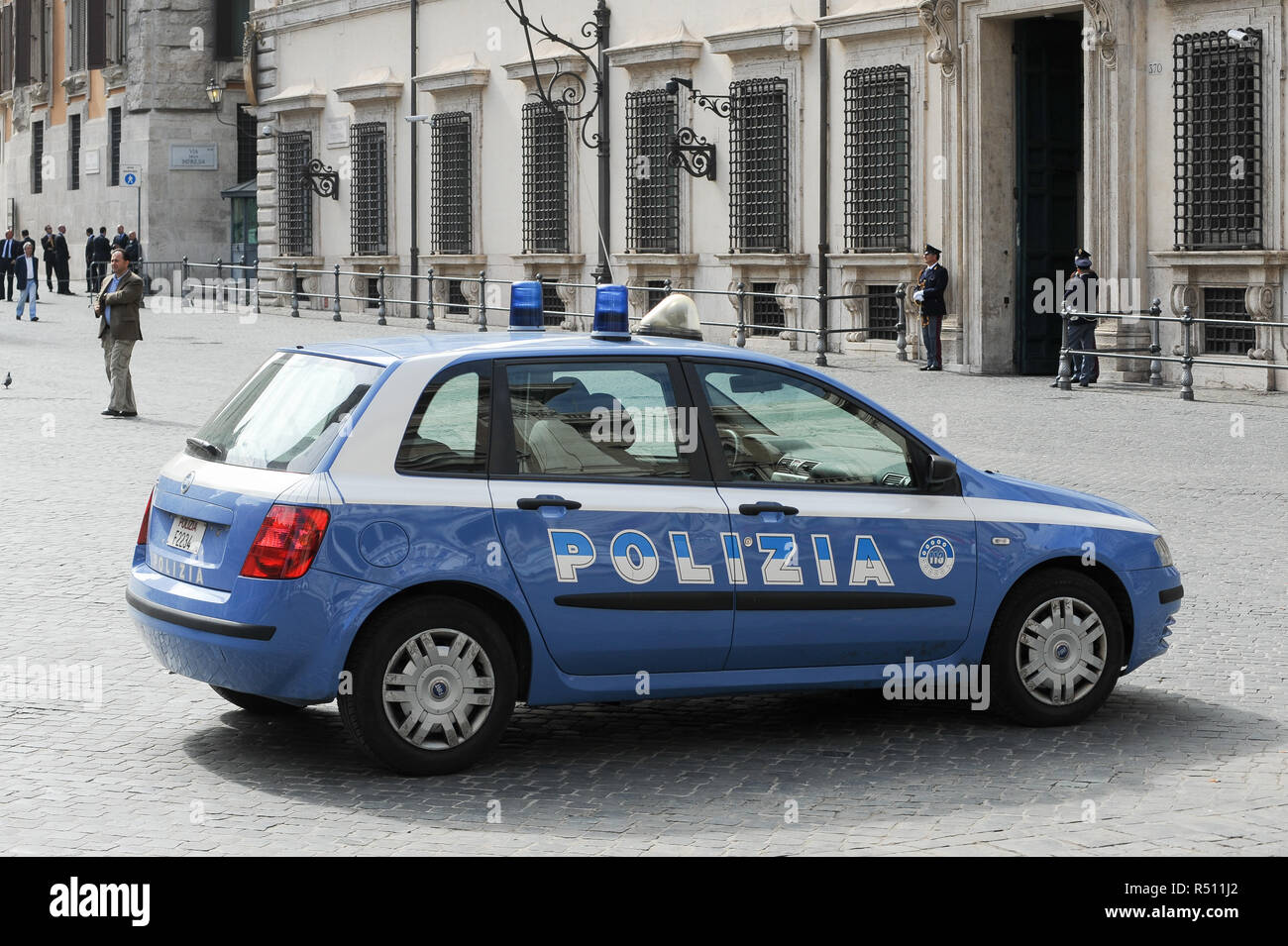 Polizia di Stato car in Rome, Italy. May 3rd 2011 © Wojciech Strozyk ...