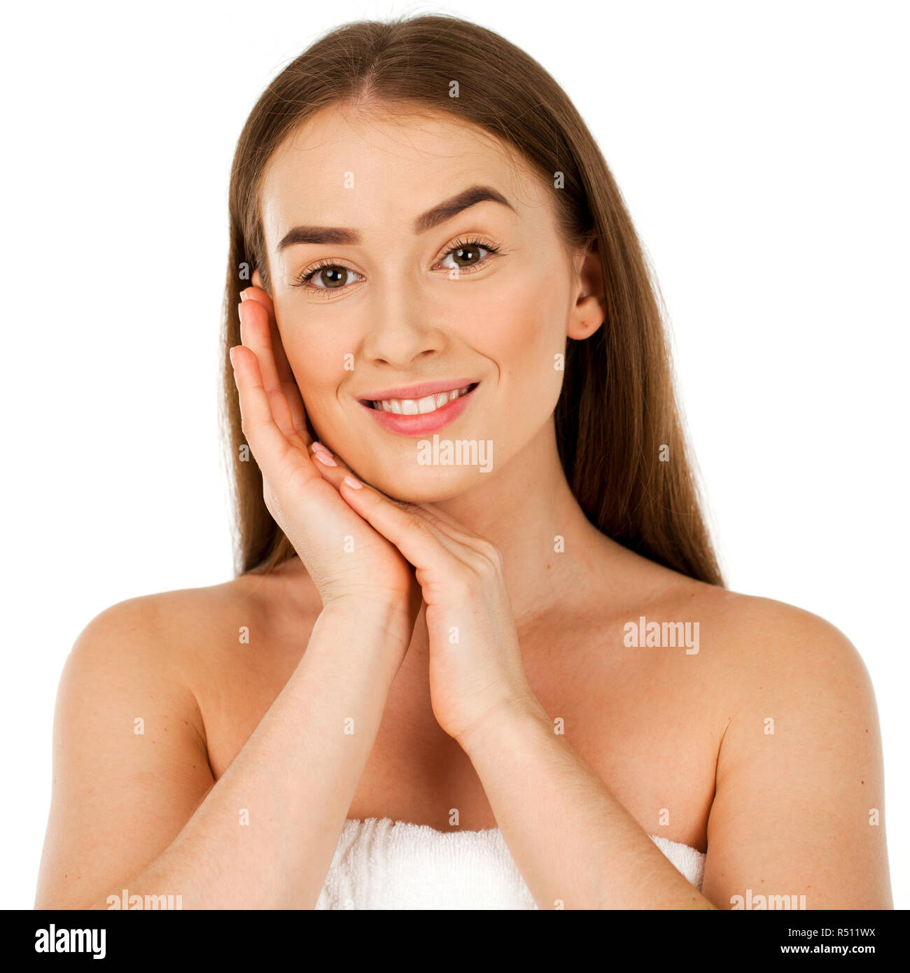 Bared teeth woman hi-res stock photography and images - Alamy