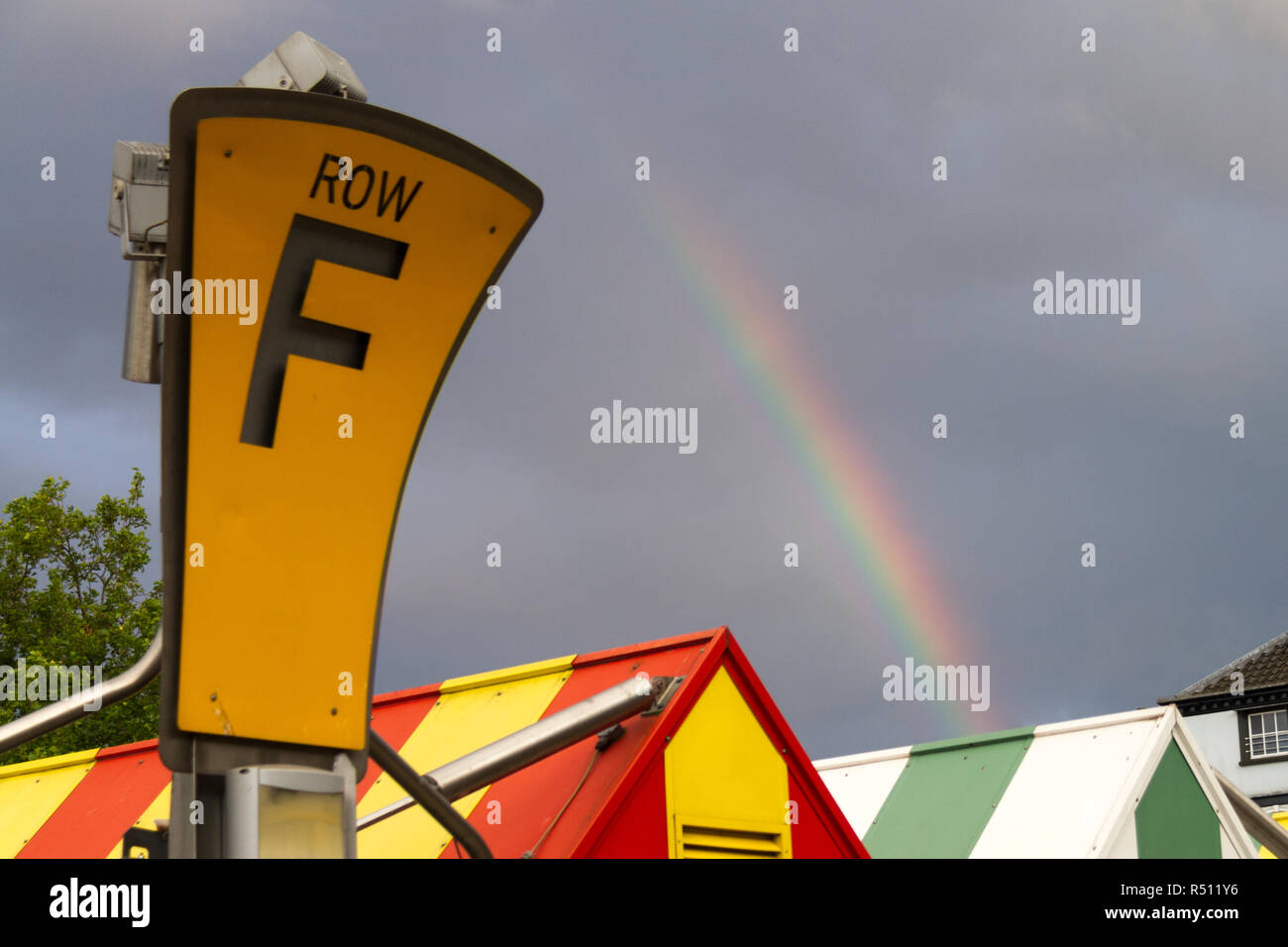 Rainbow over Norwich Market Stock Photo - Alamy