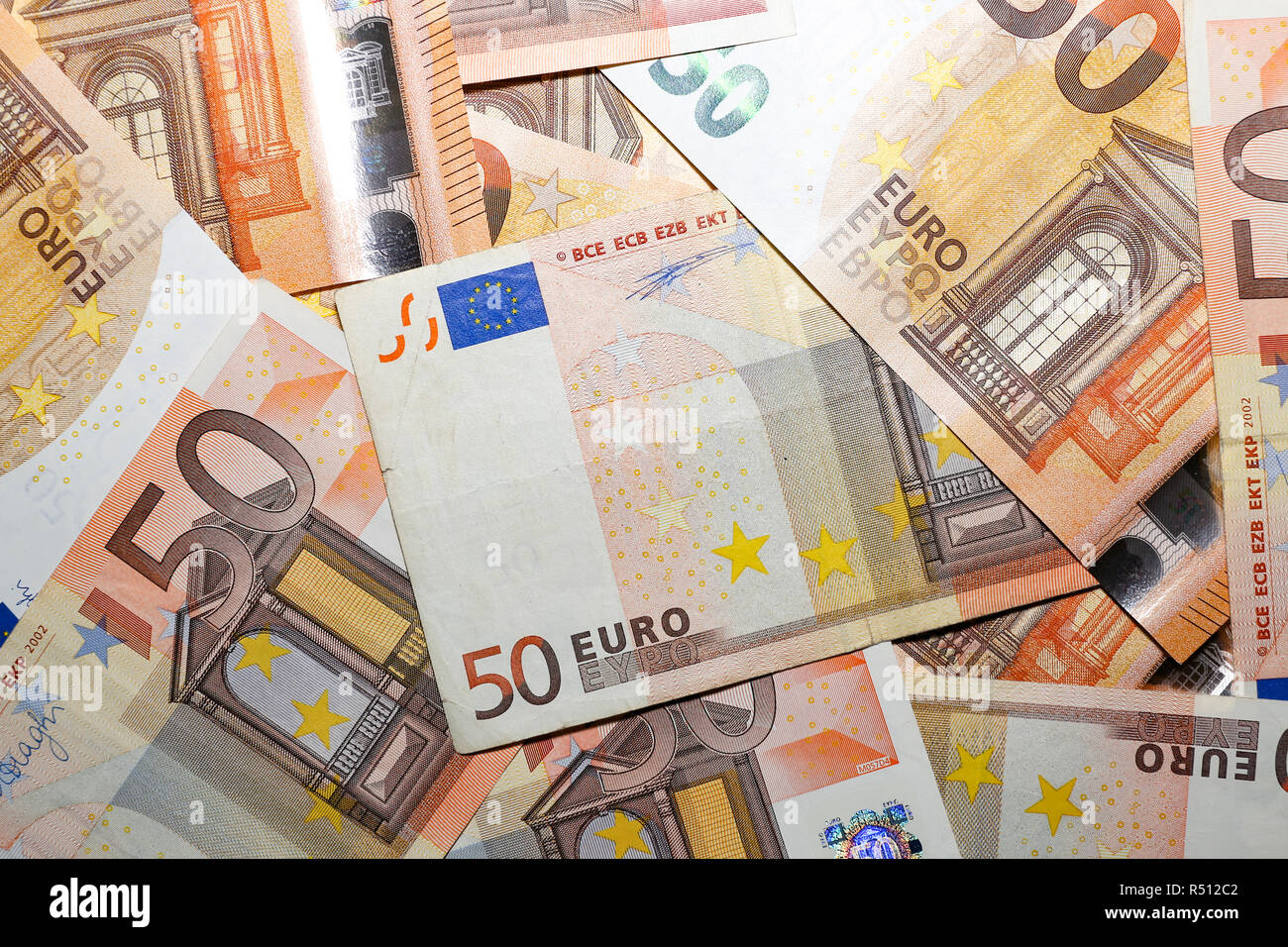 Pile of Paper Euro Banknotes as Background Stock Photo - Alamy