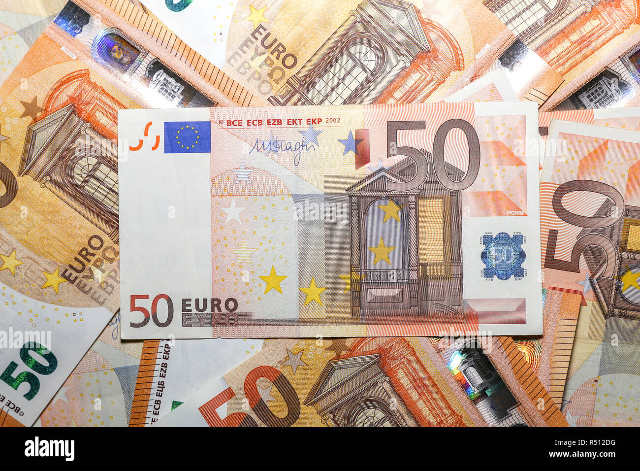 Pile of Paper Euro Banknotes as Background Stock Photo - Alamy