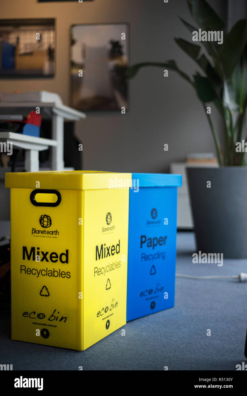Recycling in the office Stock Photo - Alamy
