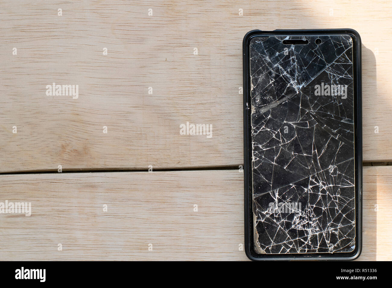broken smartphone, accidentally cracked or damage Stock Photo - Alamy