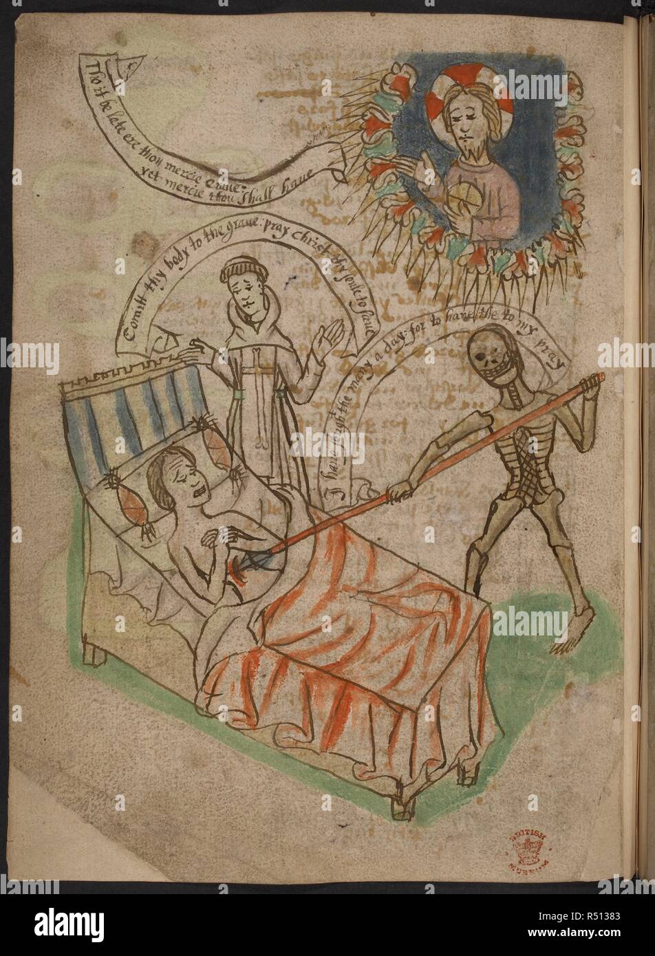 Drawing of a death-bed. Drawing of a death-bed. The Desert of Religion ...