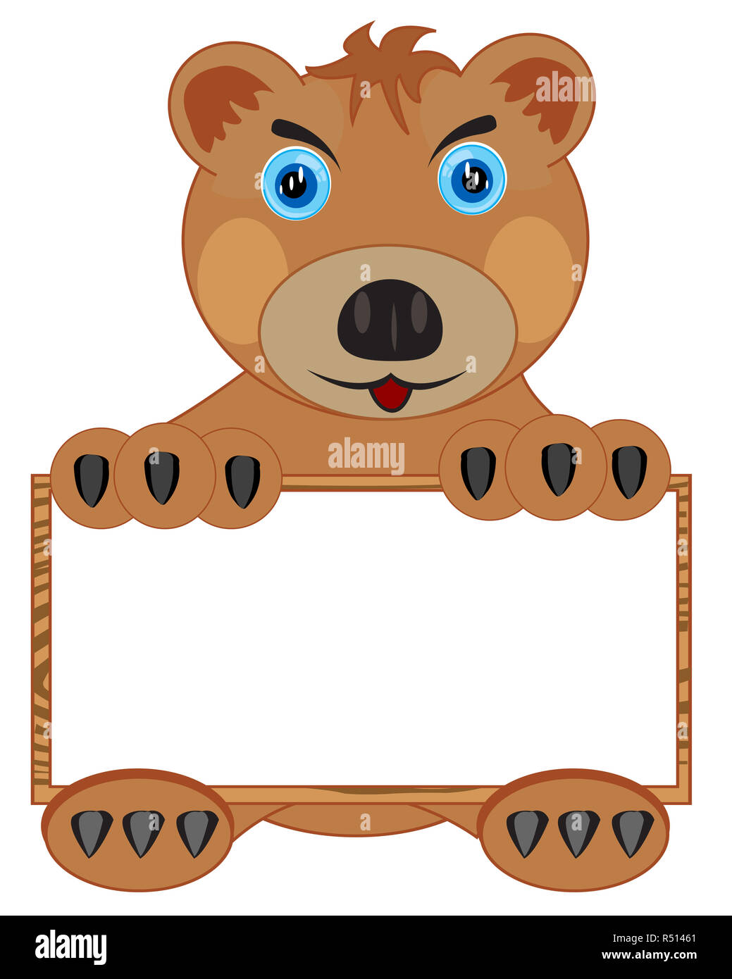 Bear with poster Stock Photo - Alamy