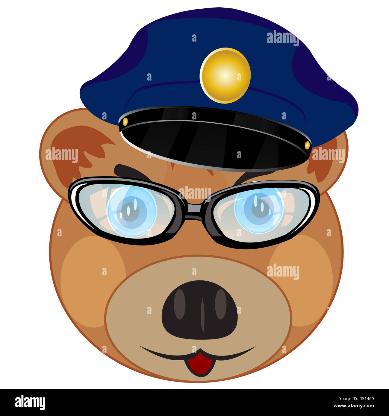 Portrait bear police Stock Photo - Alamy