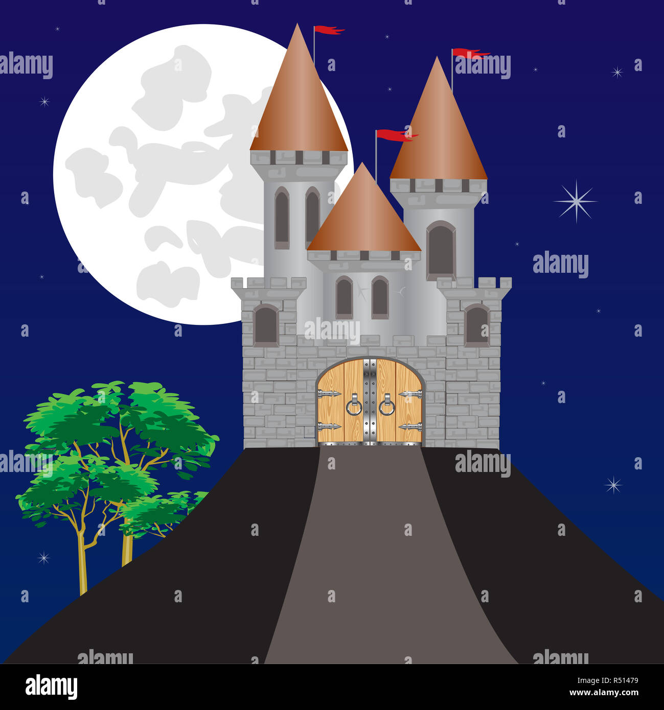 Fortress tall illustration hi-res stock photography and images - Alamy